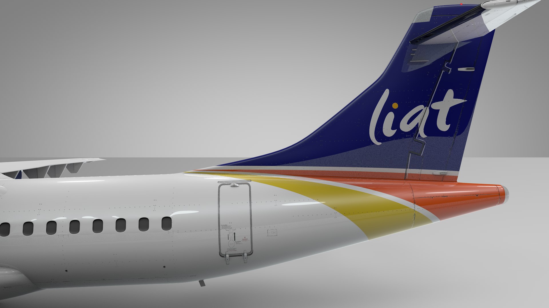 3D model ATR 72 LIAT L1884 - TurboSquid 2001946
