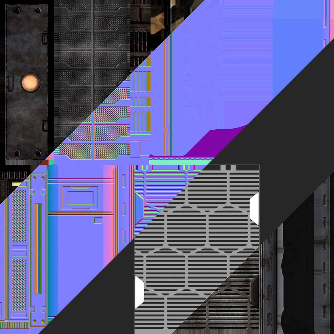 Low Poly Sci-Fi Spaceship Corridor Segment 3D - TurboSquid 1938277