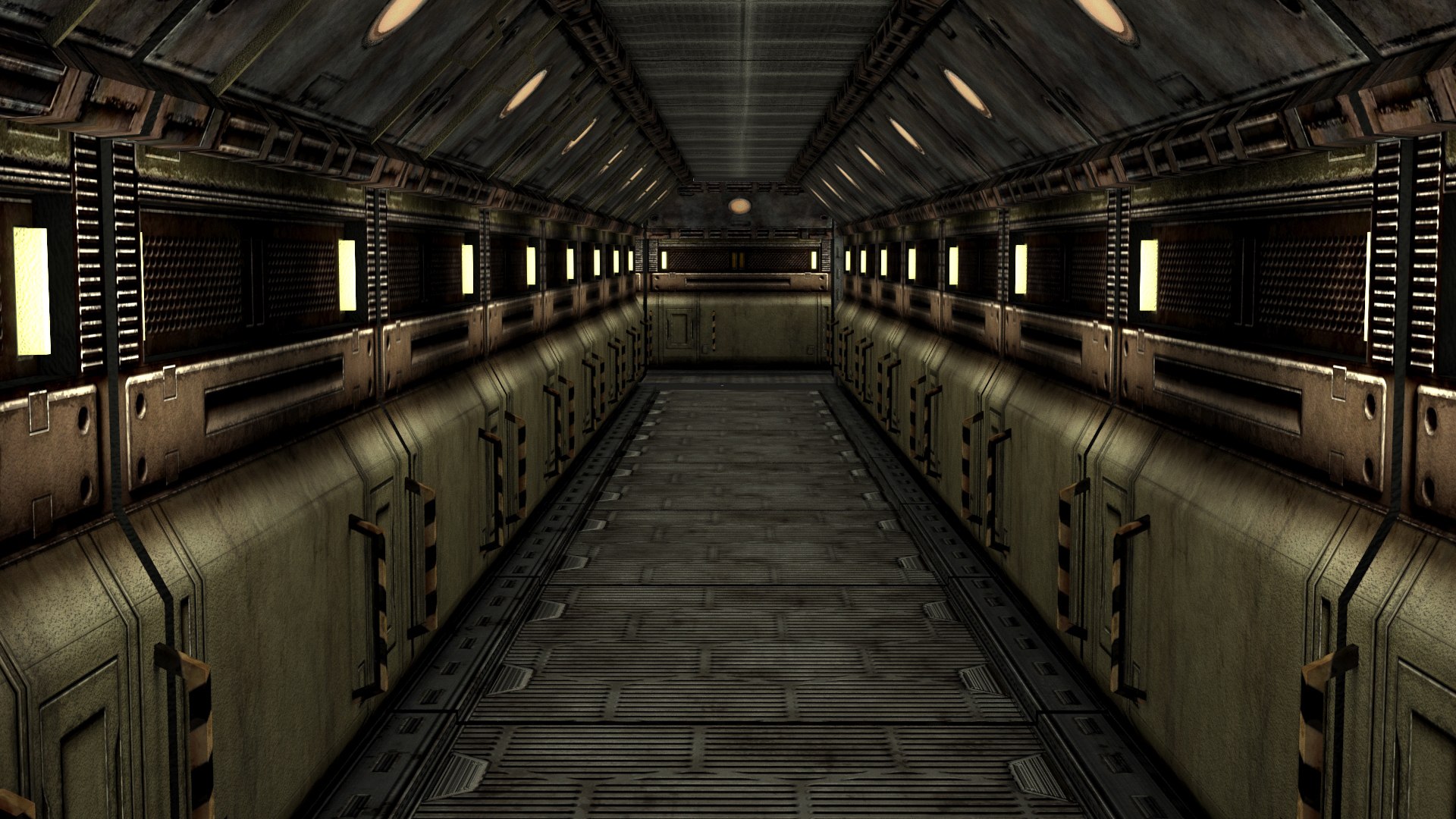 Low Poly Sci-Fi Spaceship Corridor Segment 3D - TurboSquid 1938277