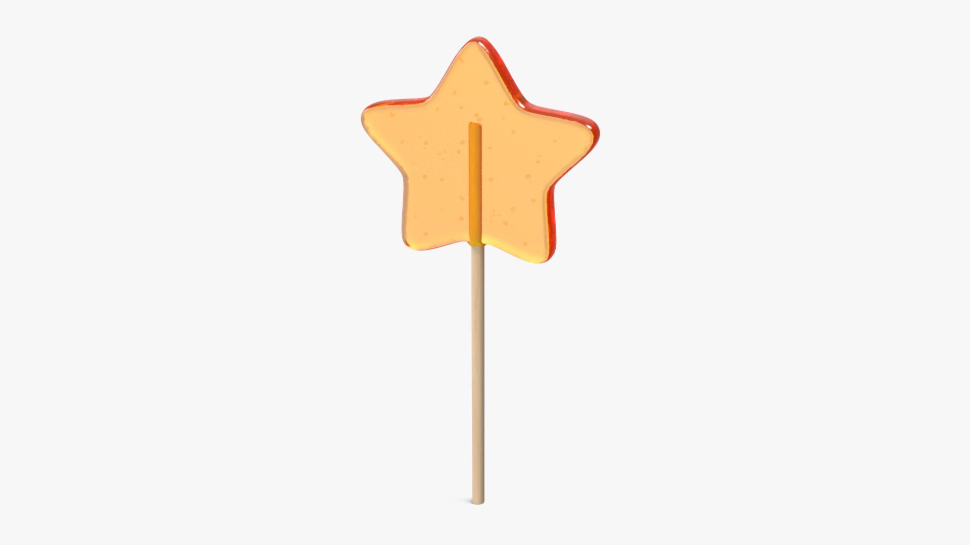 Orange Star Shape Lollipop 3D - TurboSquid 2241839