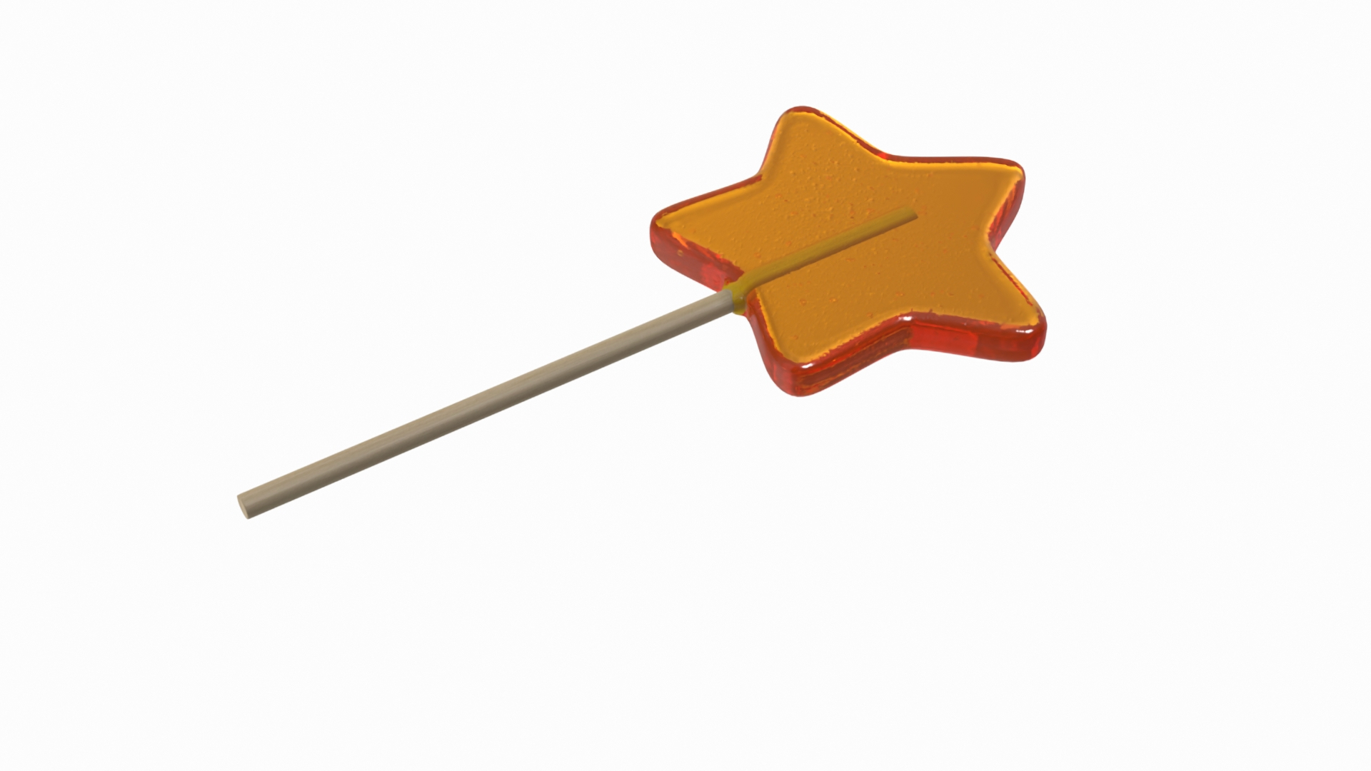 Orange Star Shape Lollipop 3D - TurboSquid 2241839
