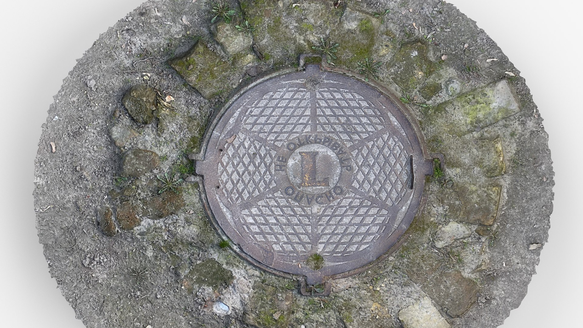 3D Photorealistic 3D Scan Of Manhole Hatch Cover Sewer Manhole ...