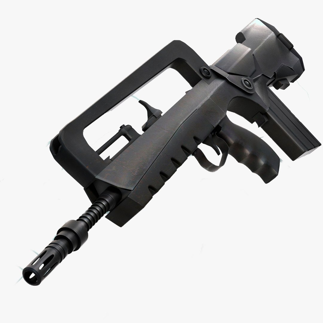 3ds max famas submachine gun