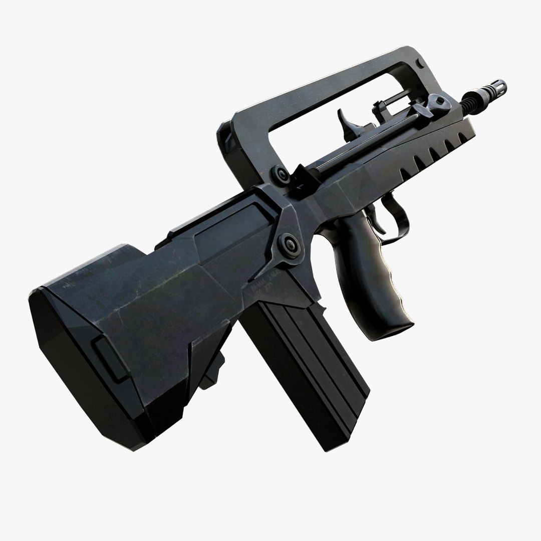 3ds max famas submachine gun