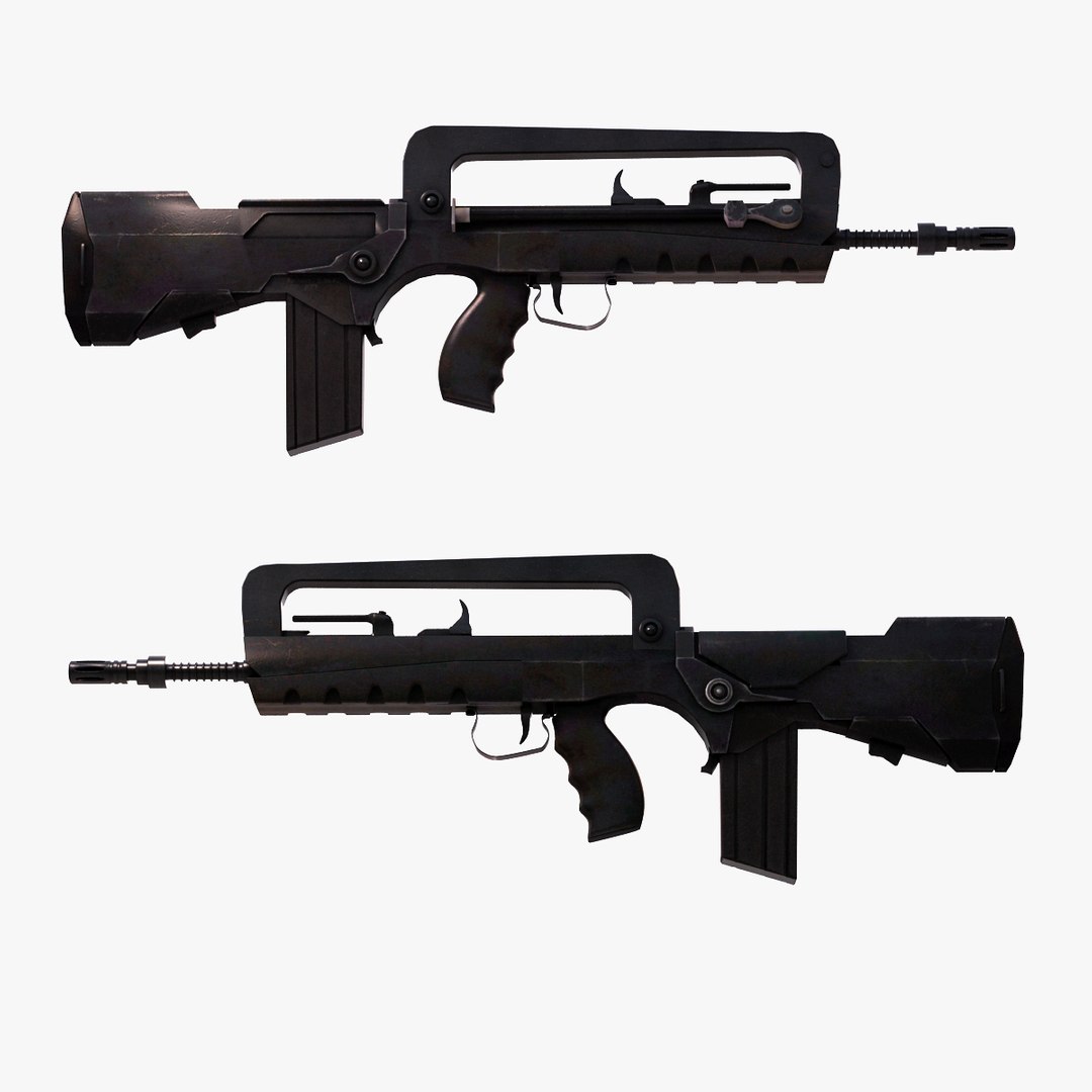 3ds max famas submachine gun
