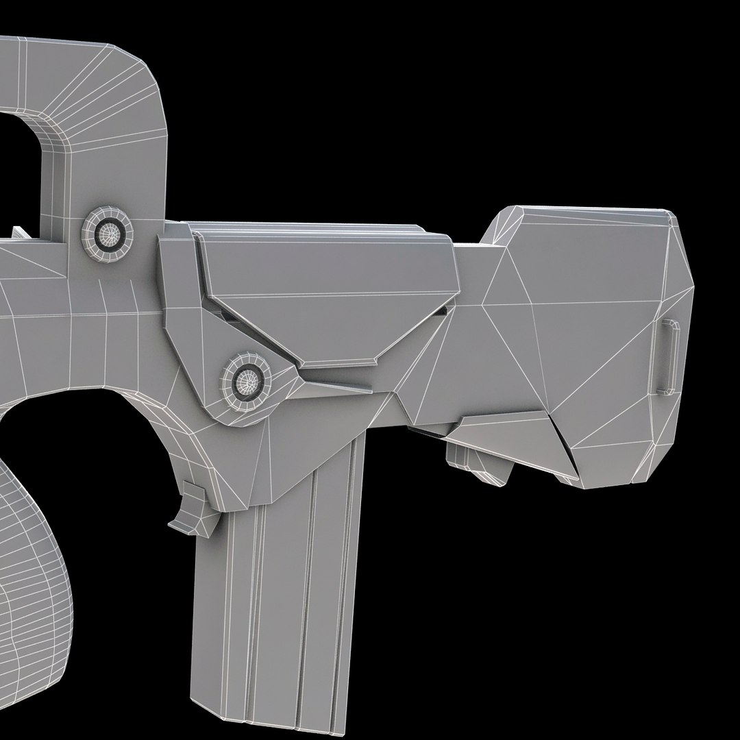 3ds max famas submachine gun