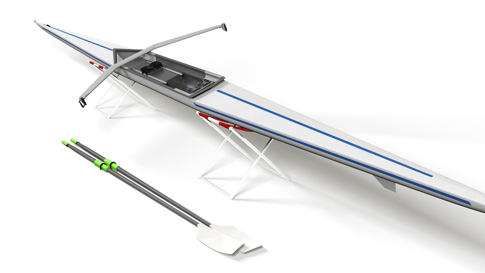 Rowing Boats Pack 3 Single Double Quadruple Model - TurboSquid 2290222