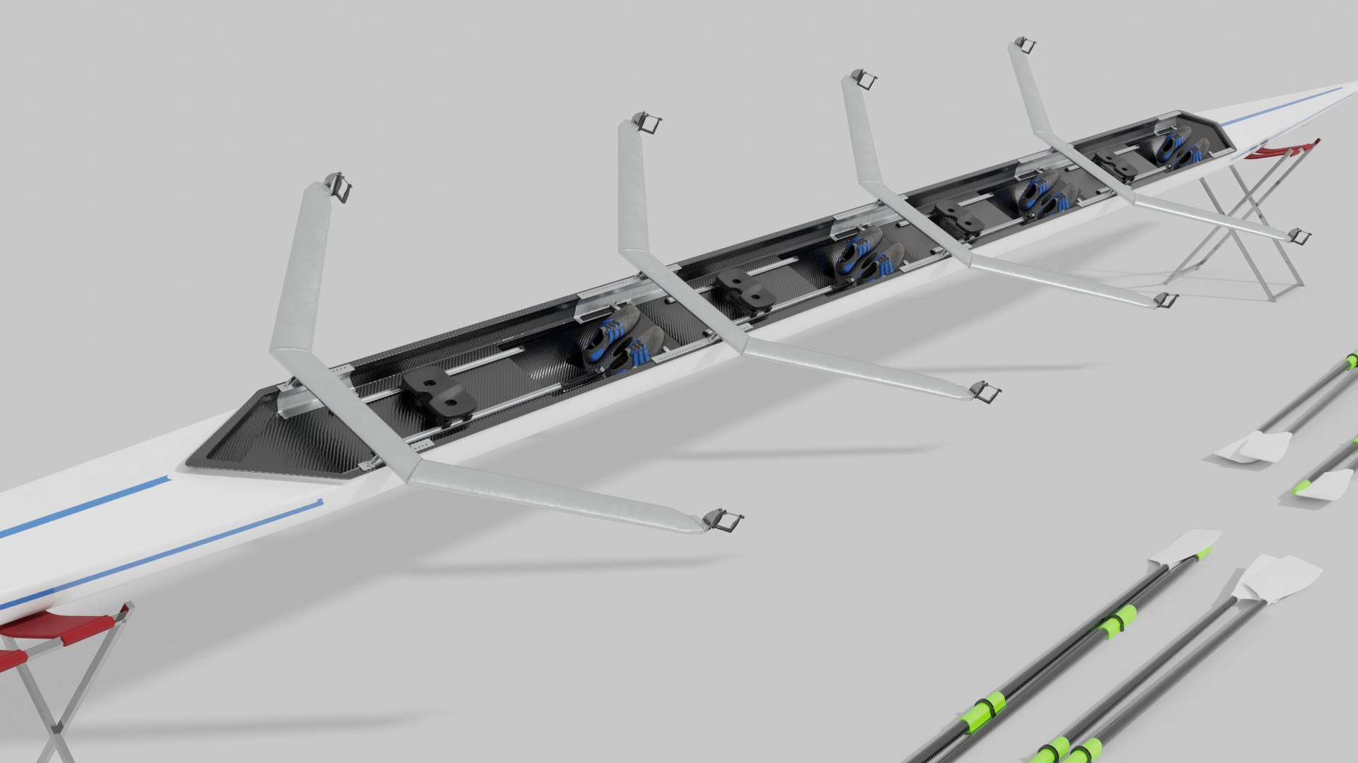 Rowing Boats Pack 3 Single Double Quadruple Model - TurboSquid 2290222