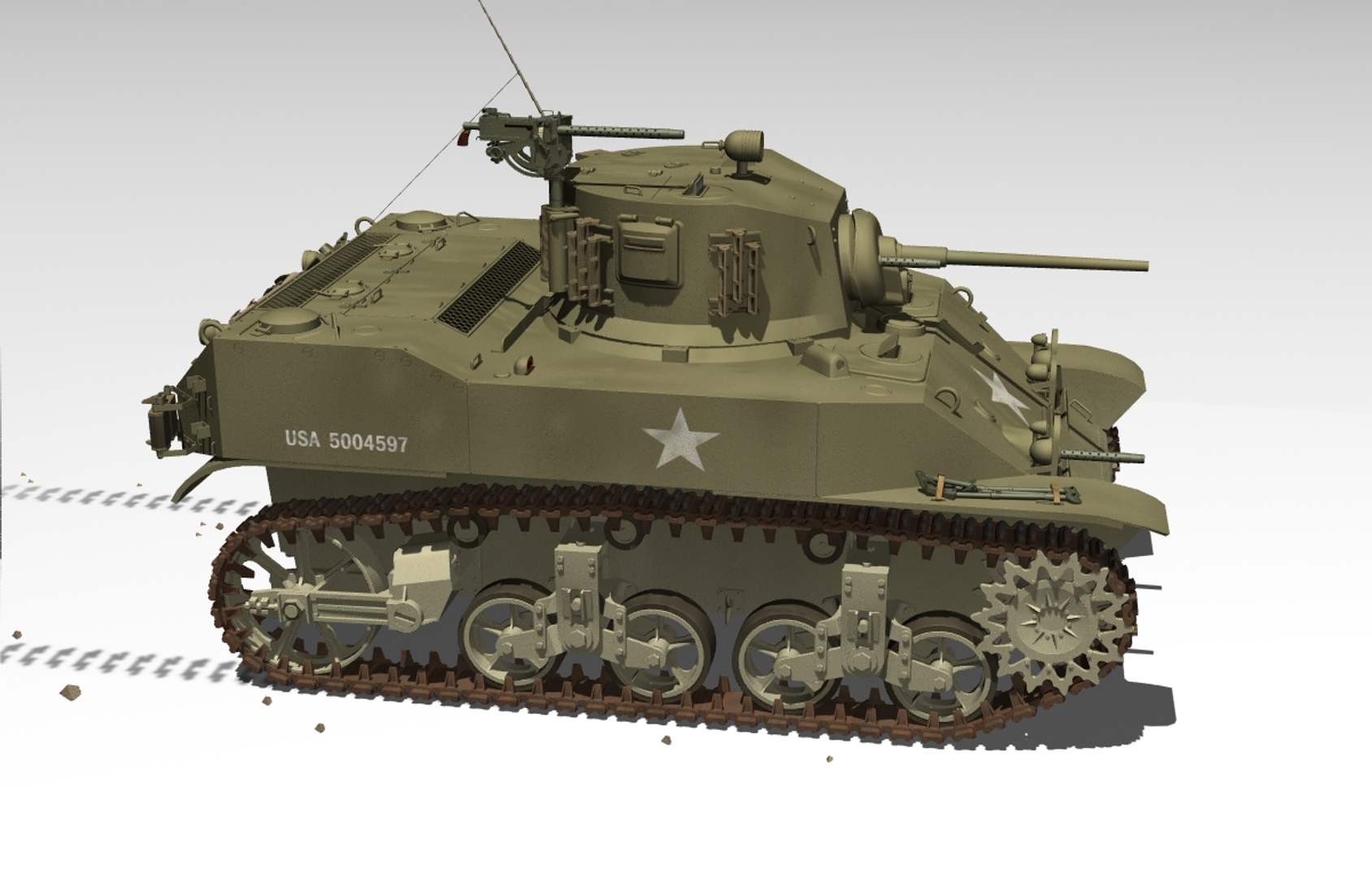 Lightwave M5 Light Tank Wwii