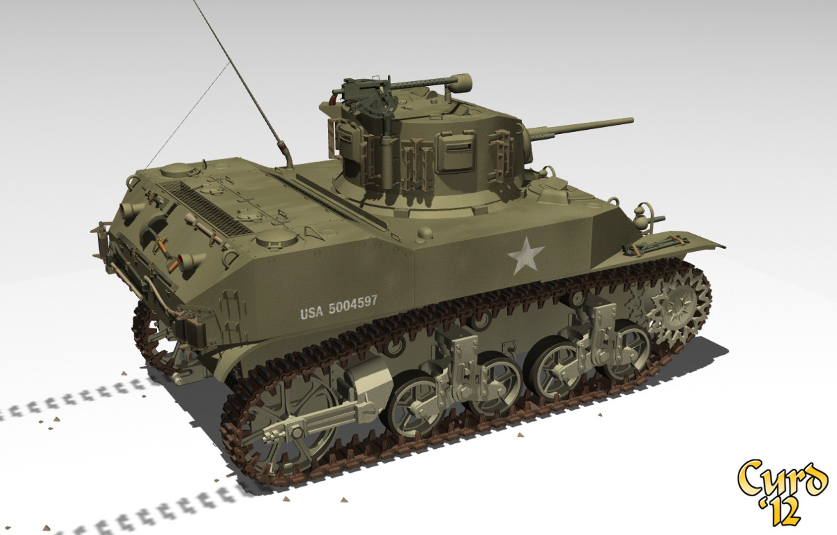 Lightwave M5 Light Tank Wwii