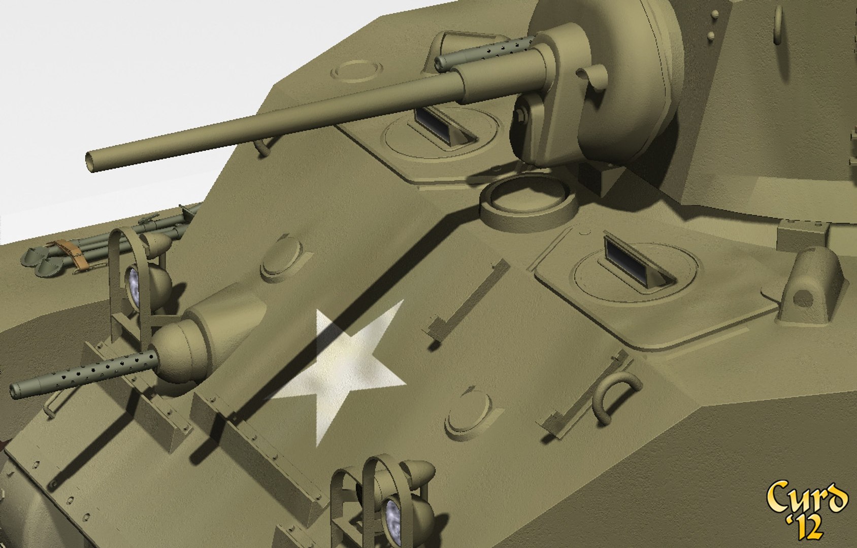 Lightwave M5 Light Tank Wwii