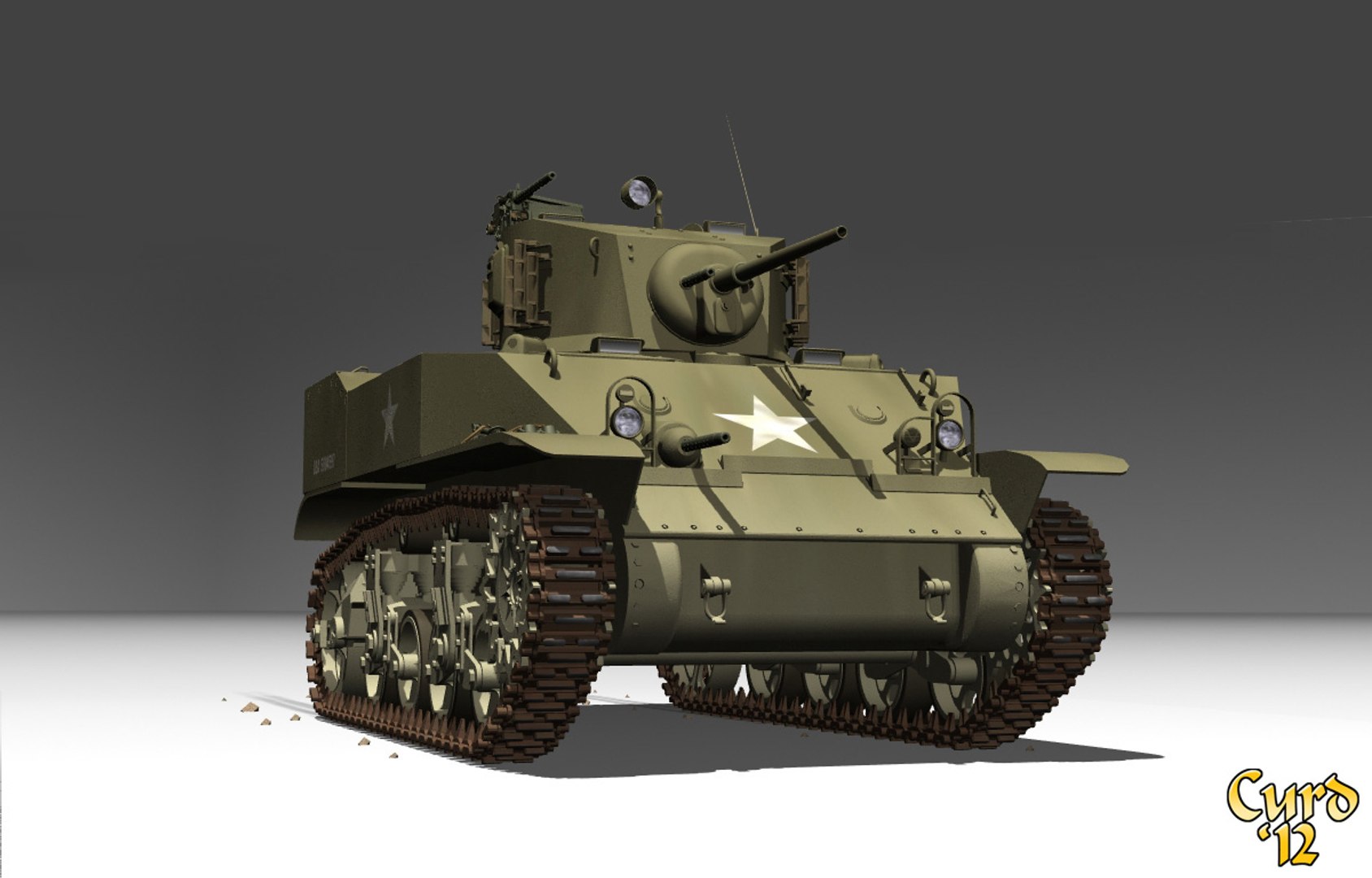 Lightwave M5 Light Tank Wwii