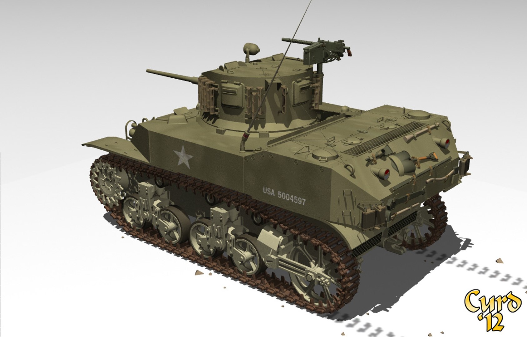 Lightwave M5 Light Tank Wwii