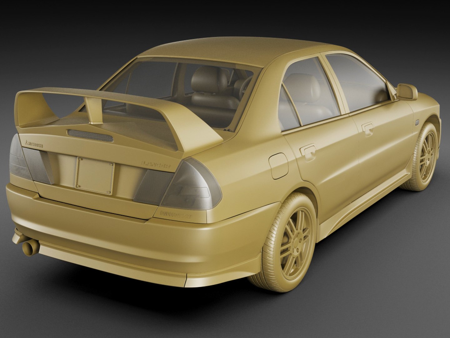 3d Model Of Mitsubishi Lancer Evo