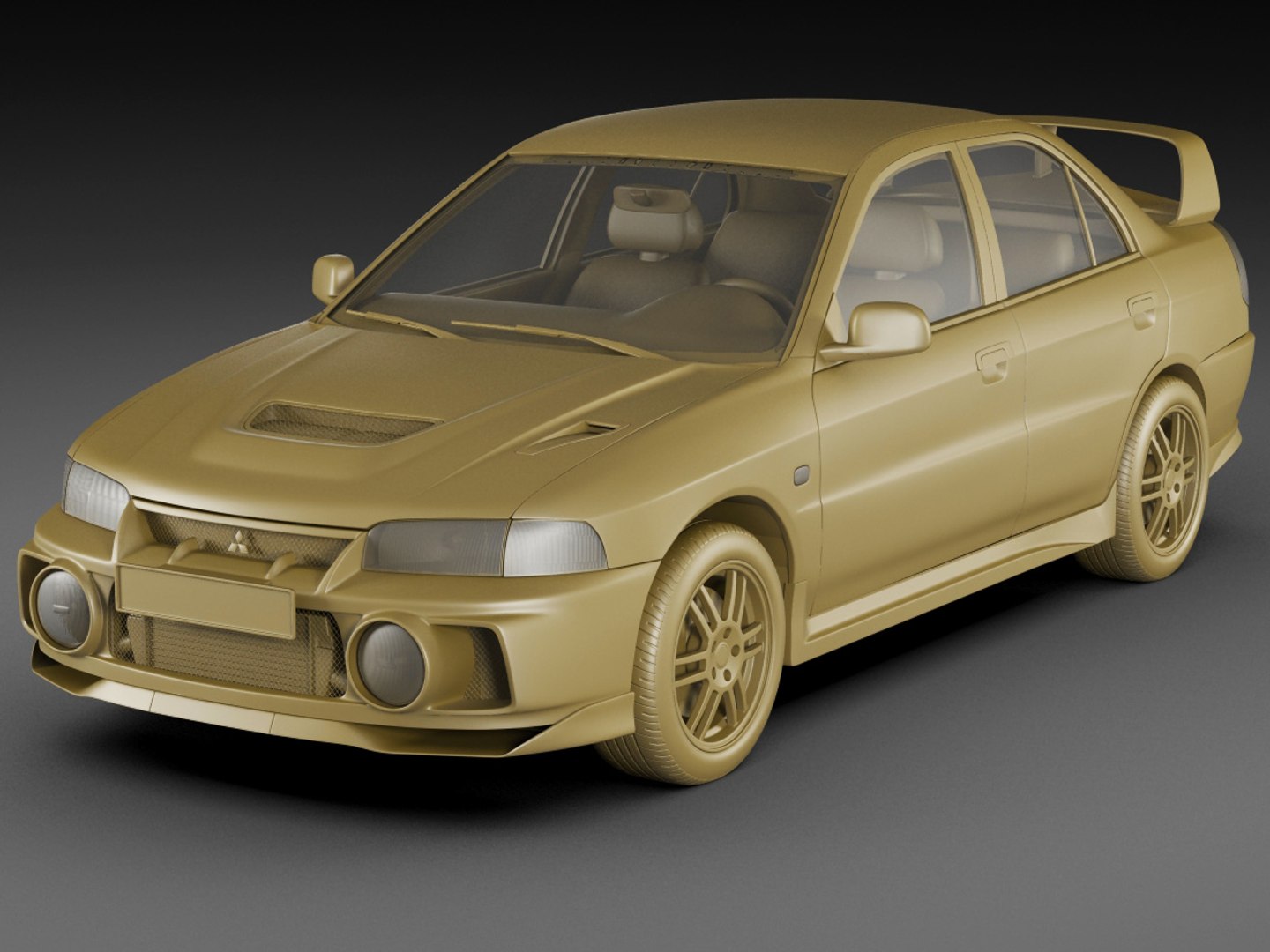 3d Model Of Mitsubishi Lancer Evo