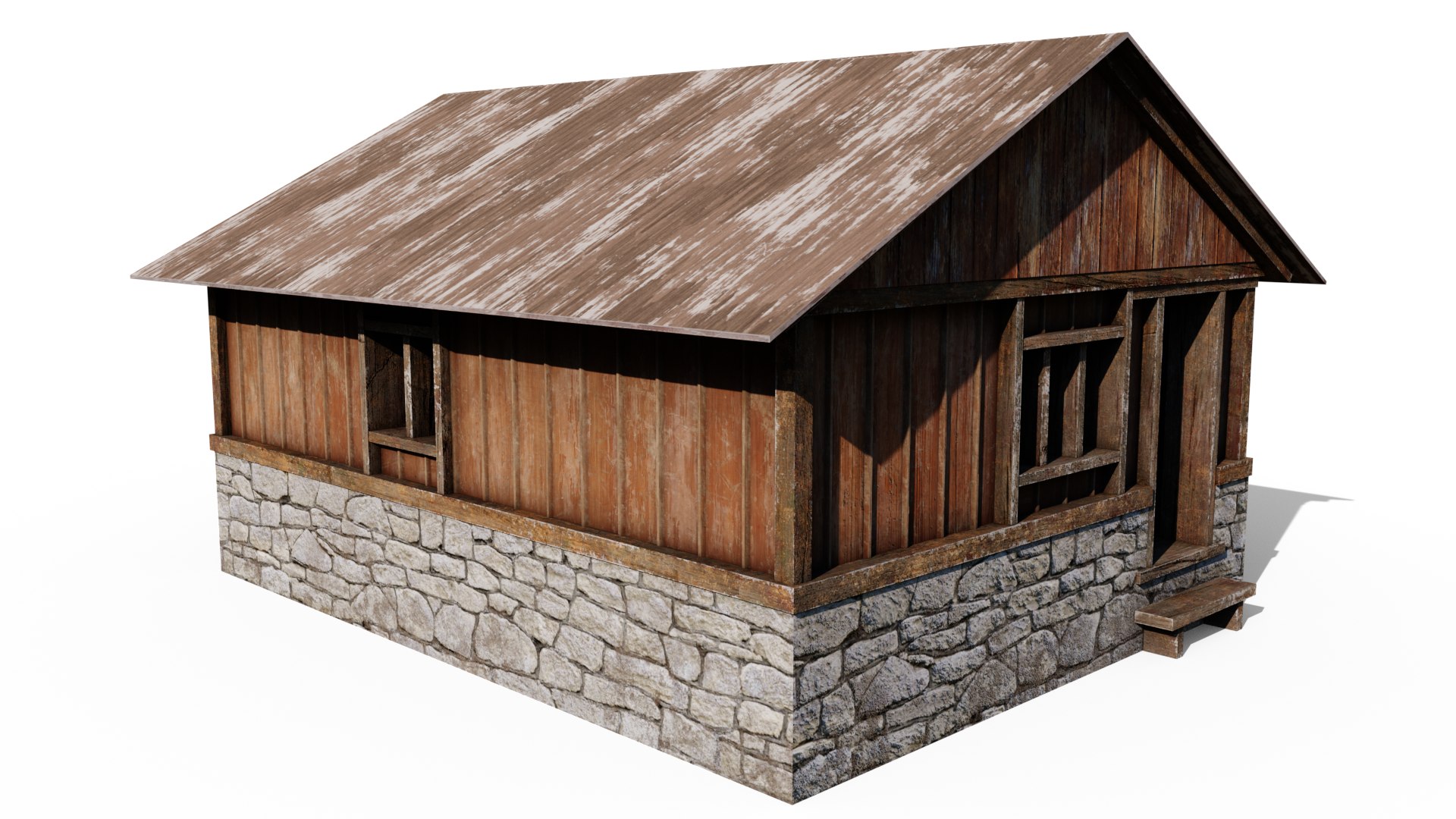 Wooden Hut 3D Model - TurboSquid 1844934
