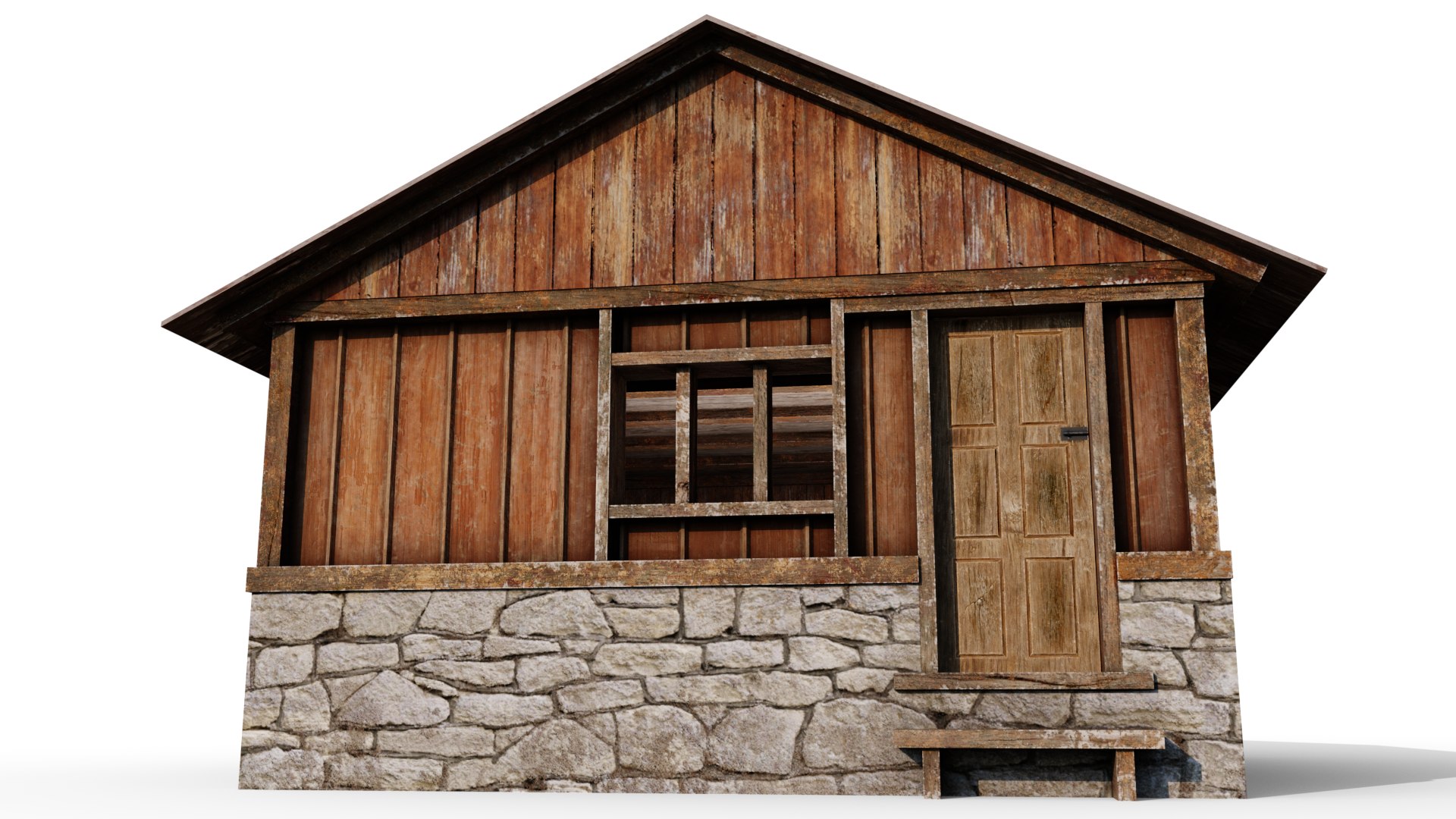 Wooden Hut 3D Model - TurboSquid 1844934