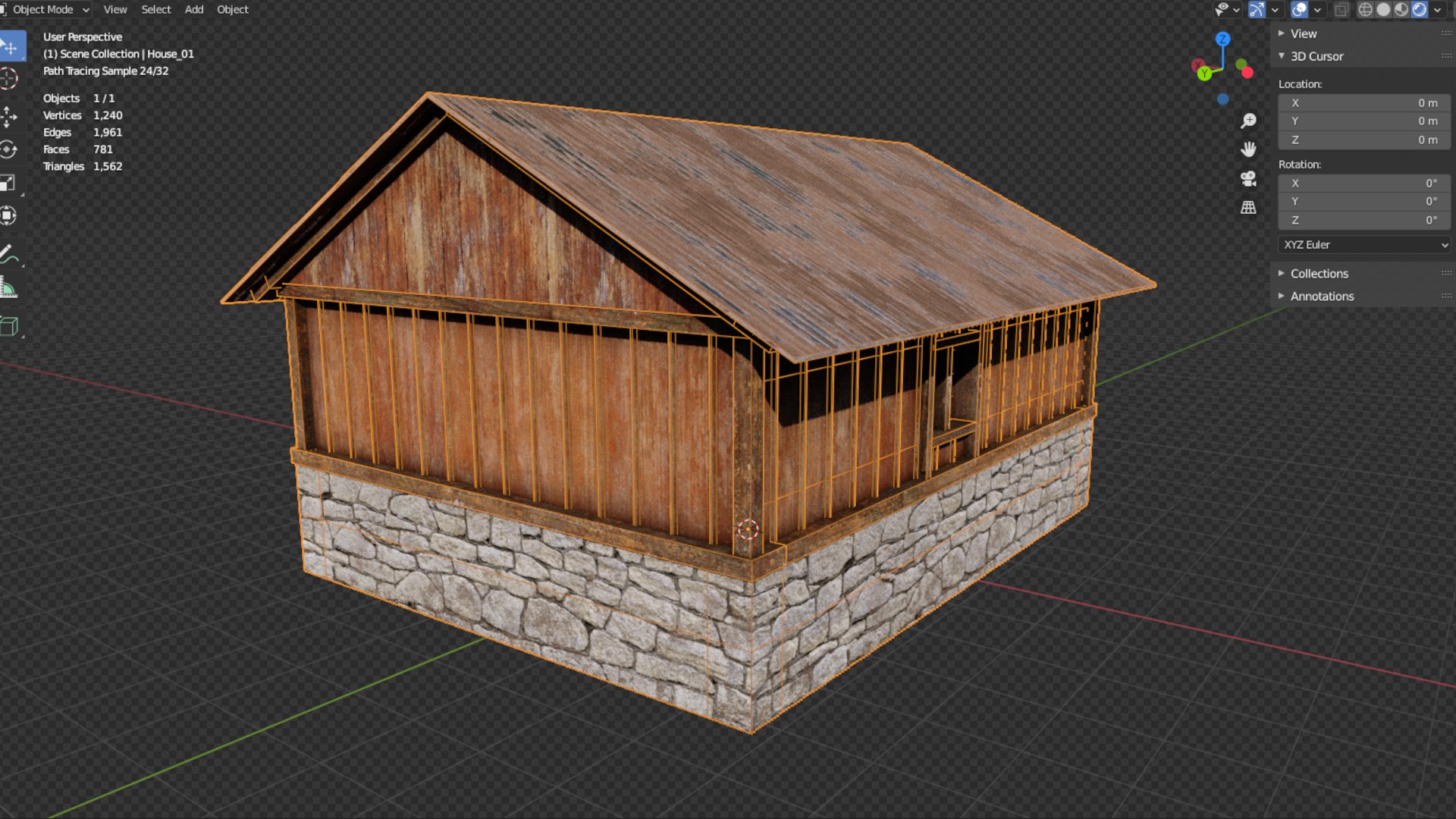 Wooden Hut 3D Model - TurboSquid 1844934