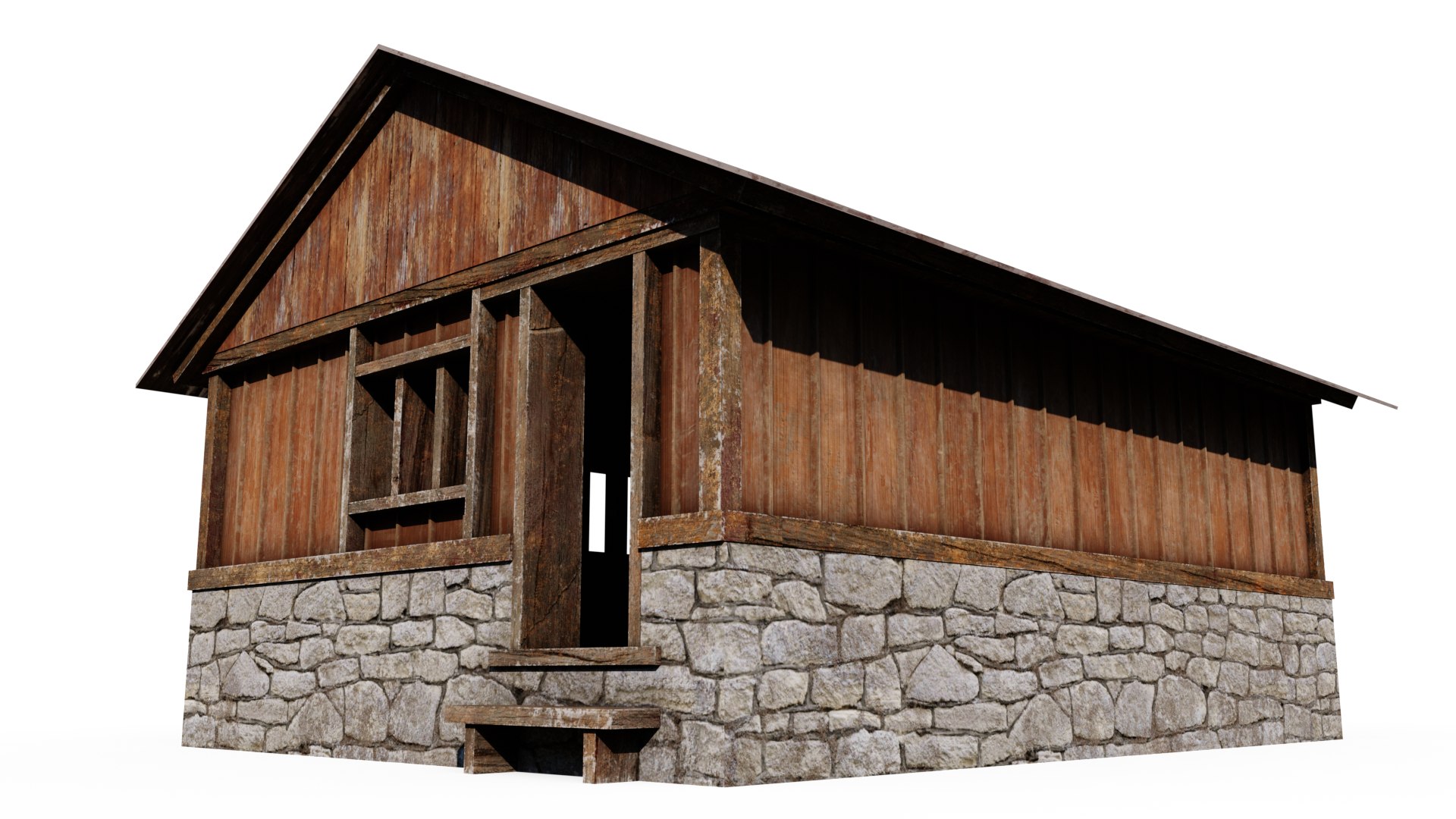 Wooden Hut 3D Model - TurboSquid 1844934