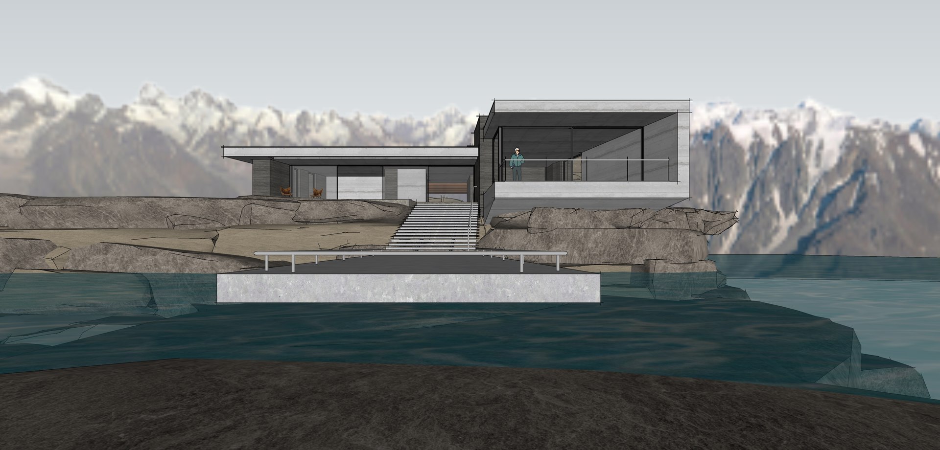 3D Model Villa Model Of Modern Homestay Hotel Seaside Architecture ...