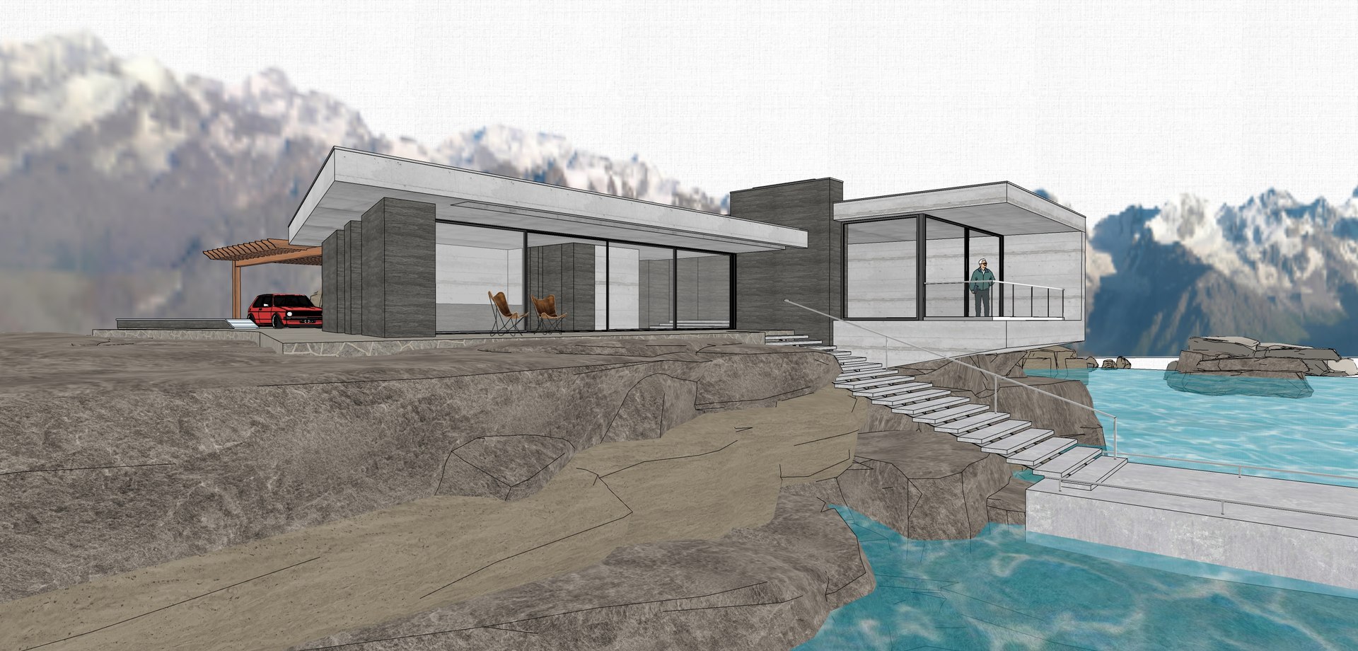 3D Model Villa Model Of Modern Homestay Hotel Seaside Architecture ...