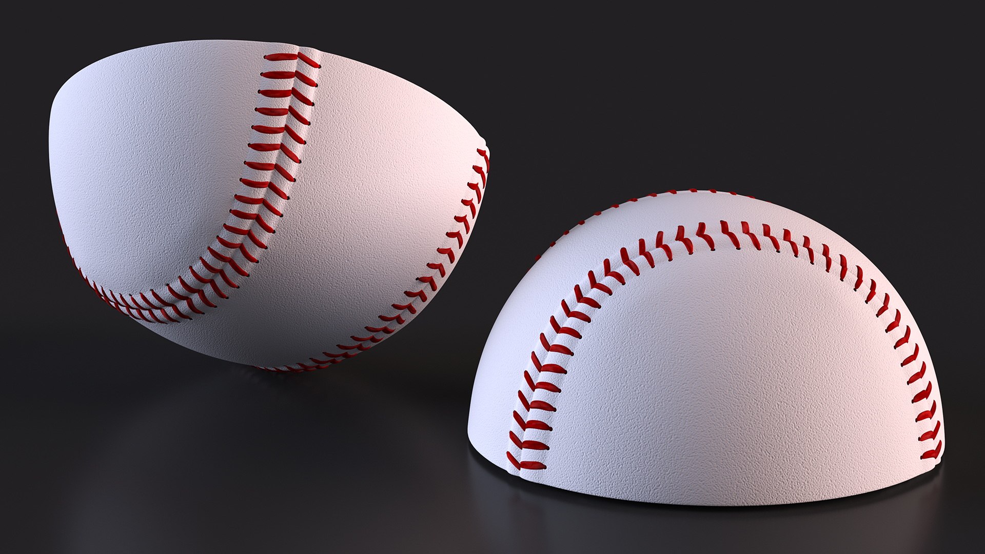 Baseball Ball Half Model - TurboSquid 2062331