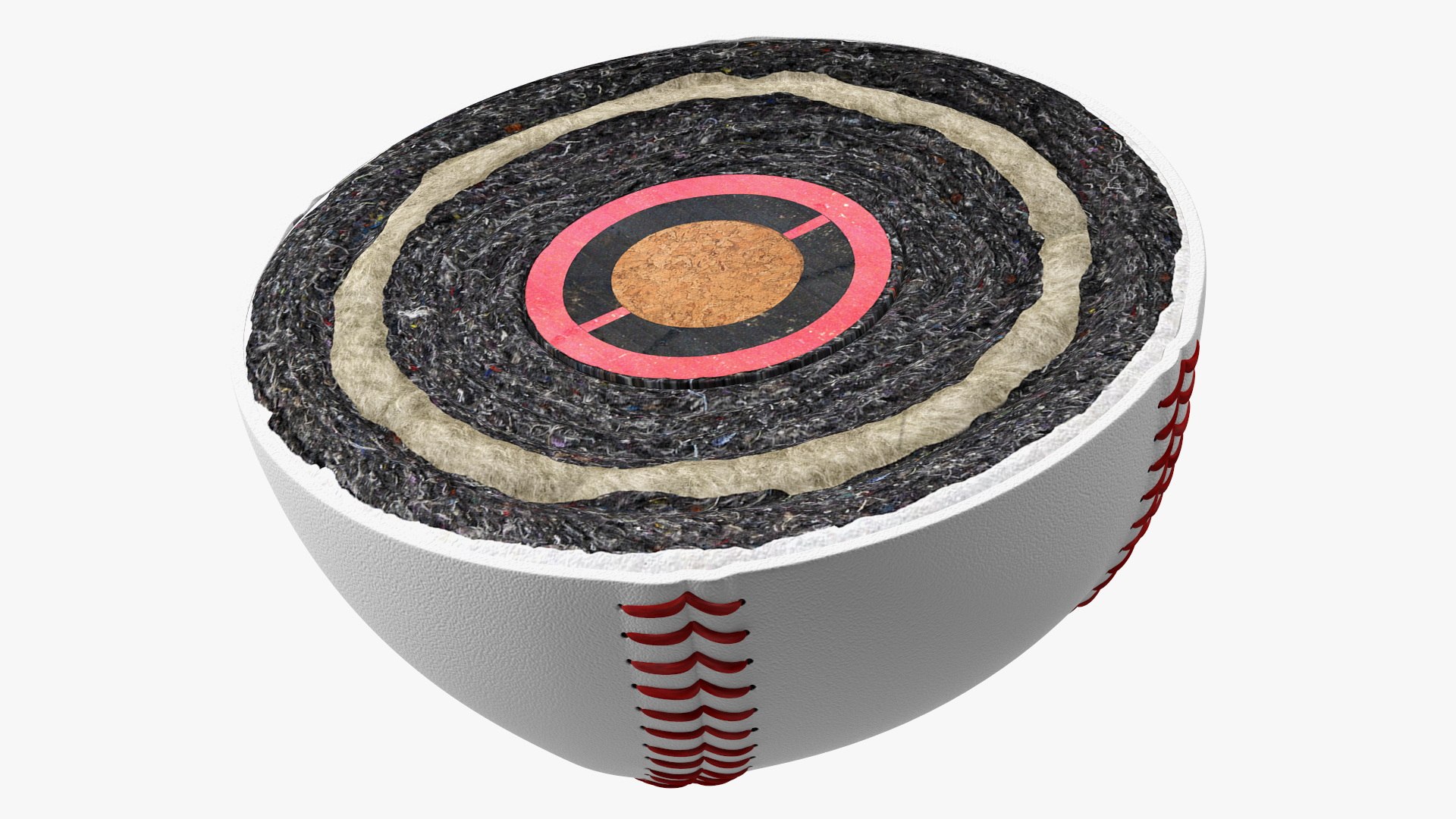 Baseball Ball Half Model - TurboSquid 2062331