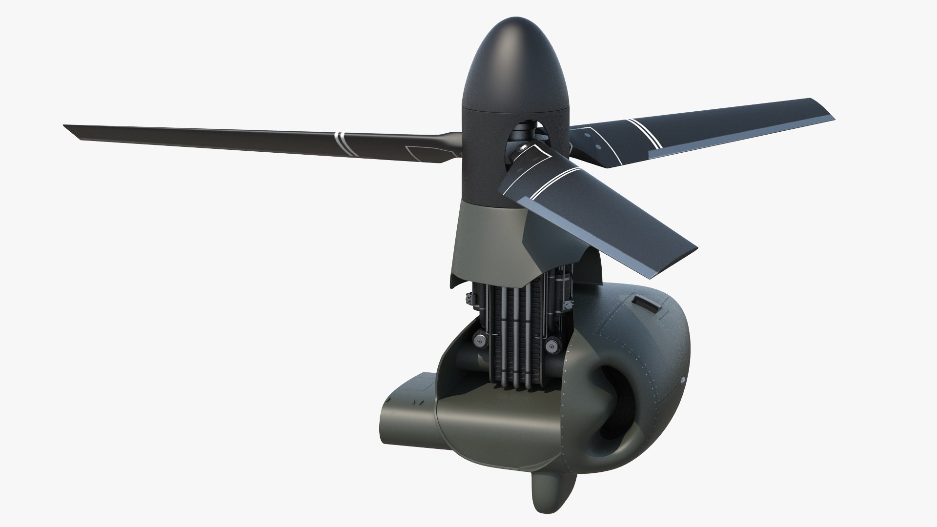 3D tiltrotor engine rigged - TurboSquid 1495173