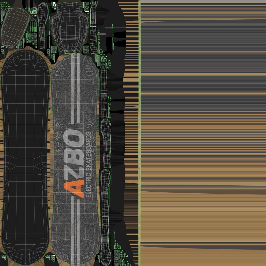 Electric Skateboard AZBO Model - TurboSquid 1805612