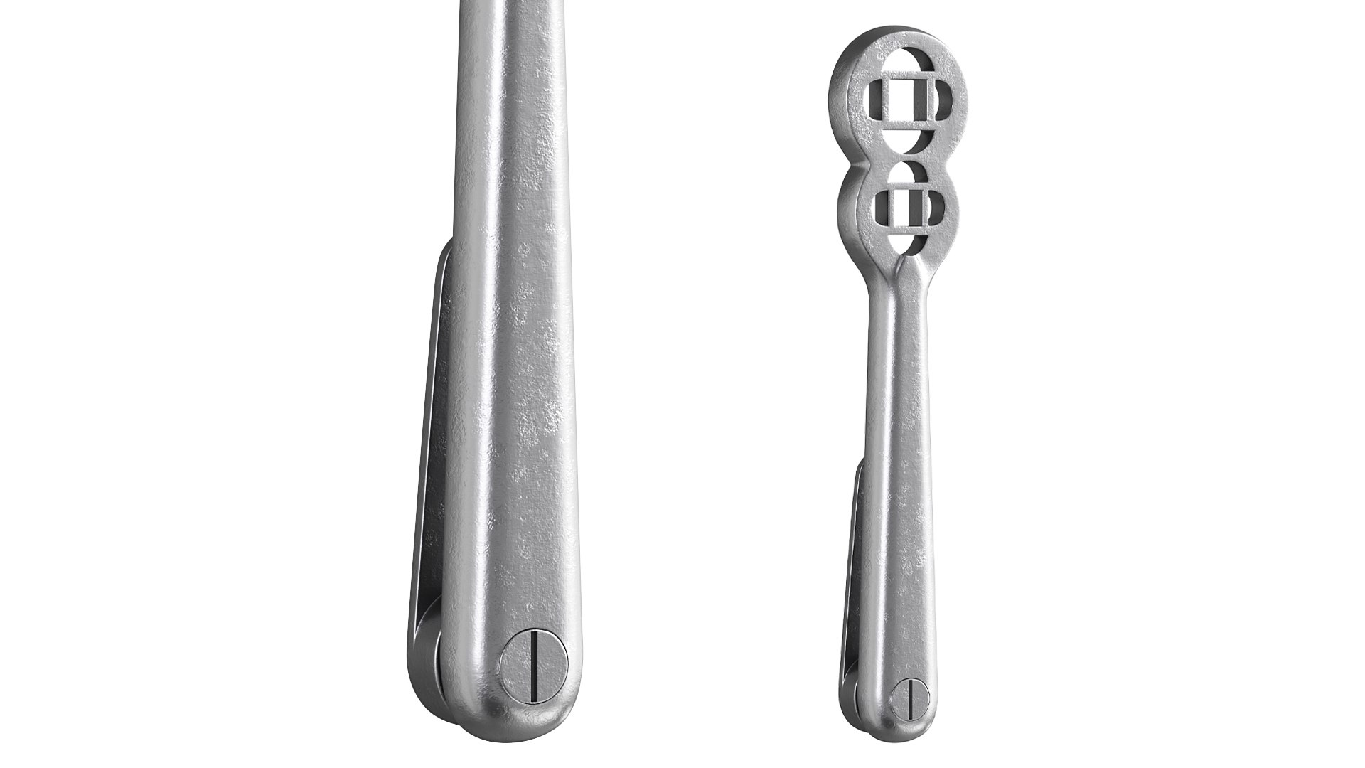 Polished Solid Aluminium Carpet Clip Stair Holder Pair 3D Model ...