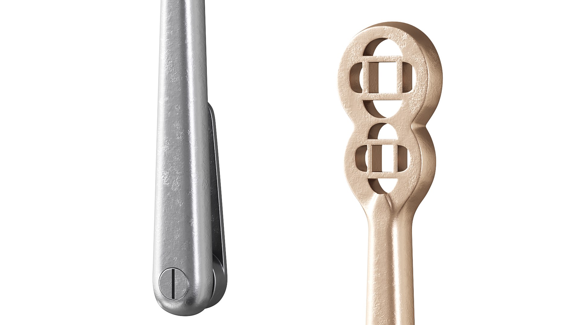 Polished Solid Aluminium Carpet Clip Stair Holder Pair 3D Model ...