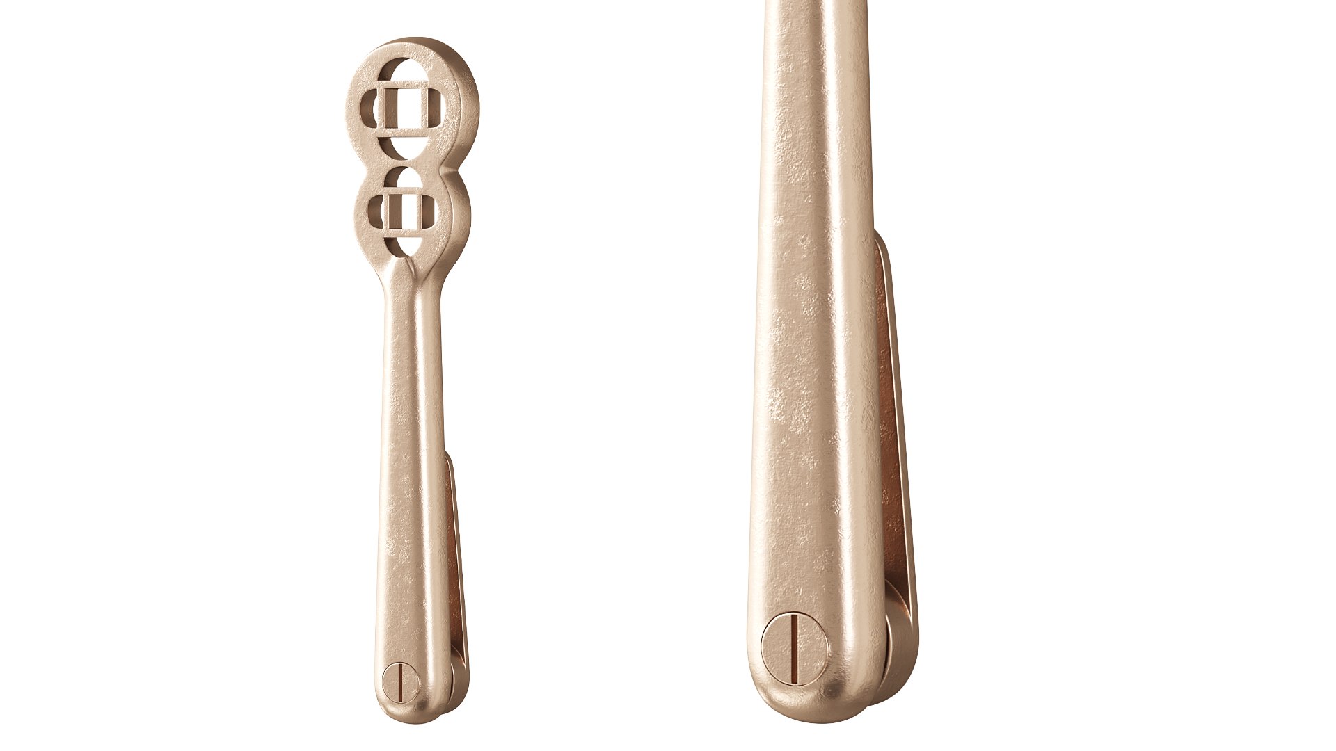 Polished Solid Aluminium Carpet Clip Stair Holder Pair 3D Model ...