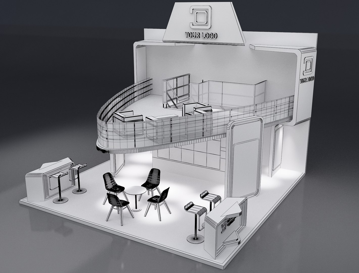 3D Model Booth Exhibition Stand A645 - TurboSquid 1997273