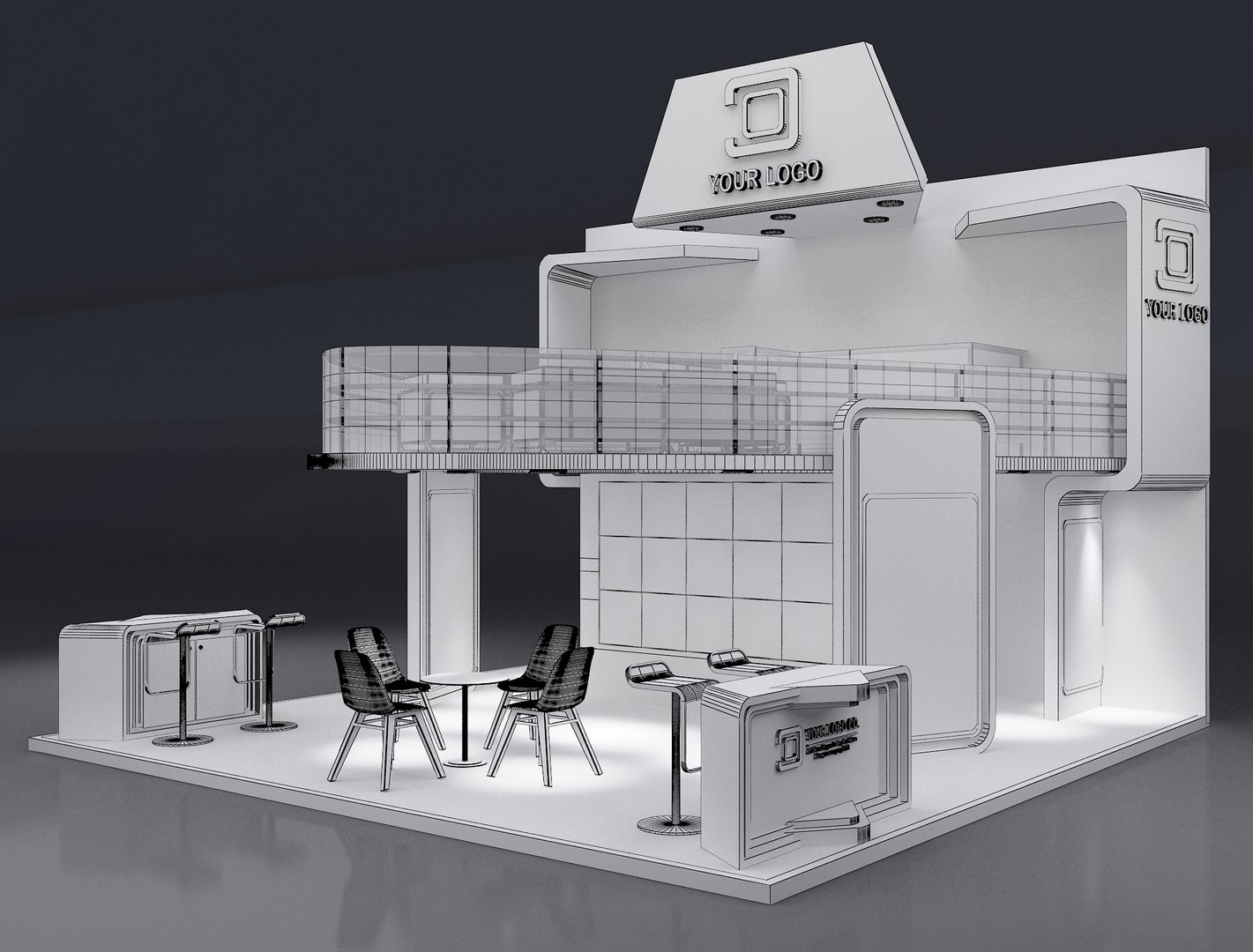3D Model Booth Exhibition Stand A645 - TurboSquid 1997273