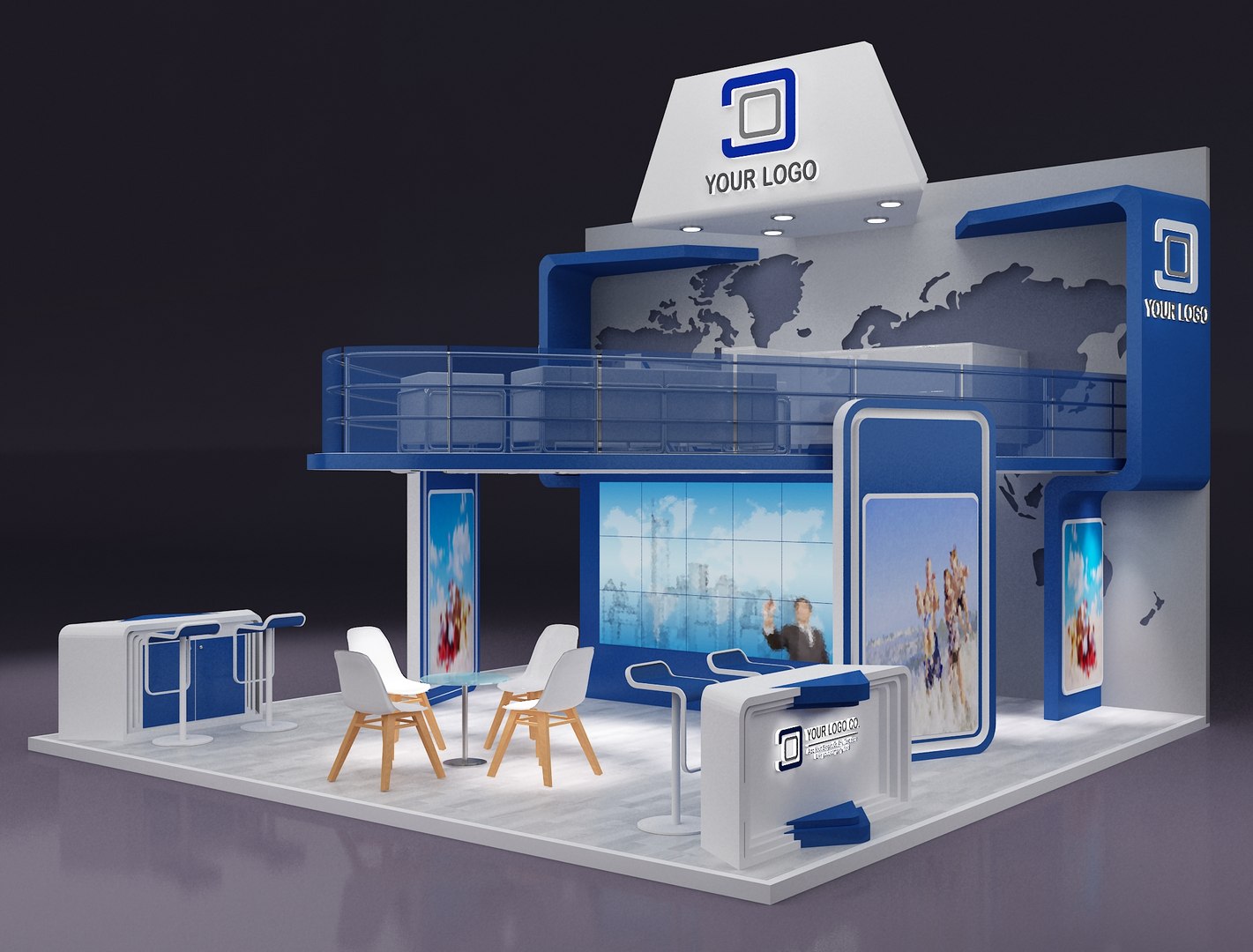 3D model Booth Exhibition Stand a645 - TurboSquid 1997273