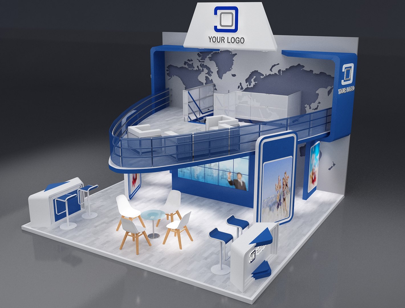 3D Model Booth Exhibition Stand A645 - TurboSquid 1997273