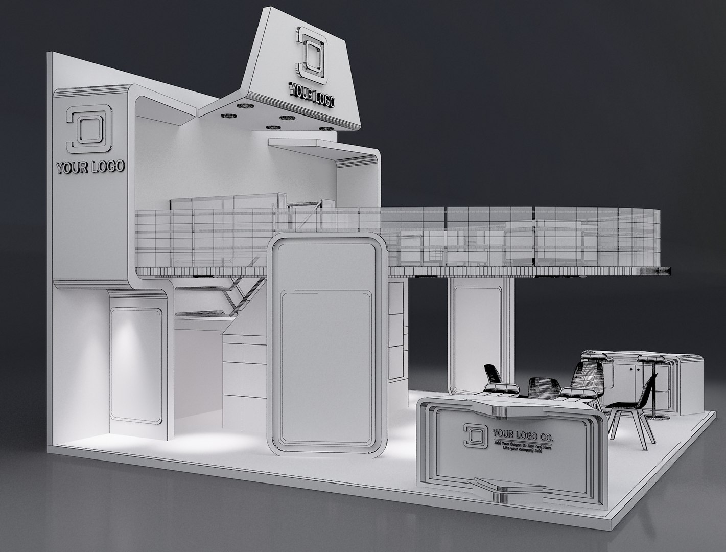 3D Model Booth Exhibition Stand A645 - TurboSquid 1997273