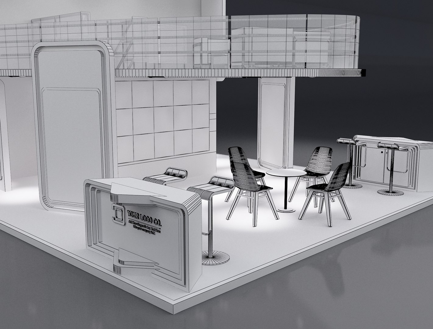 3D Model Booth Exhibition Stand A645 - TurboSquid 1997273