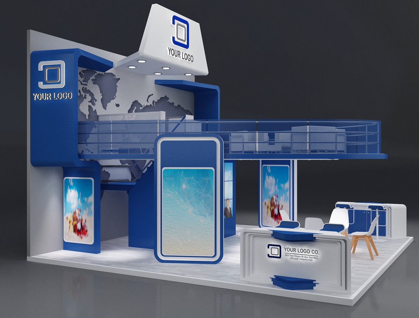 3D Model Booth Exhibition Stand A645 - TurboSquid 1997273