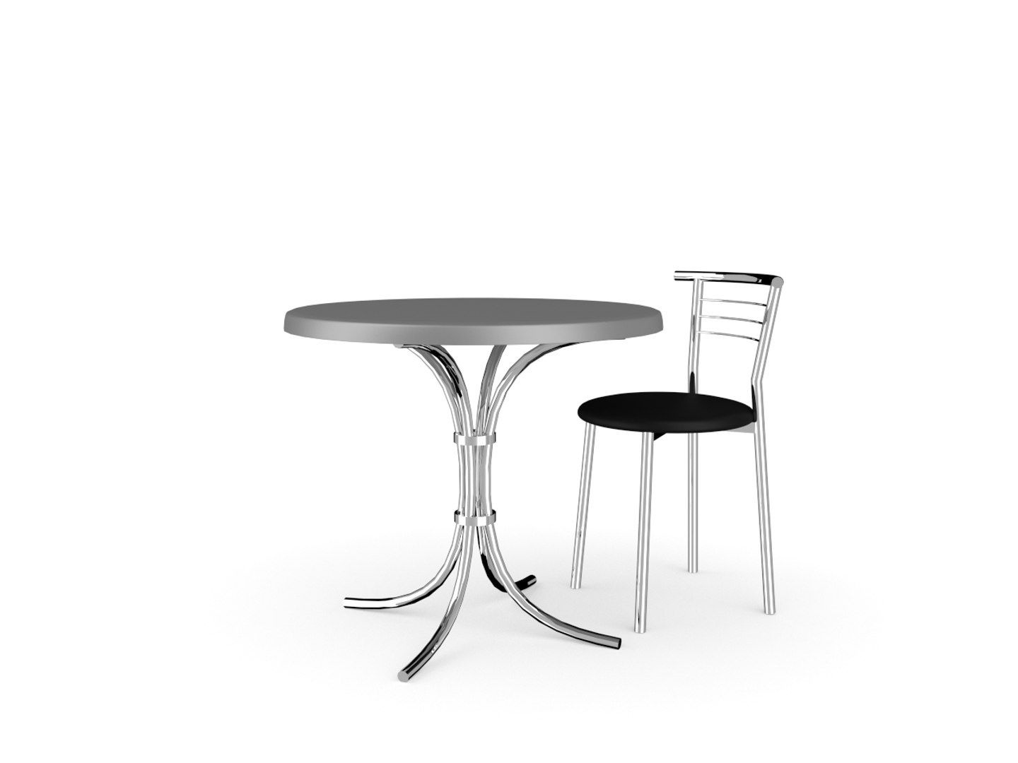 3d Model Exhibition Table Chair
