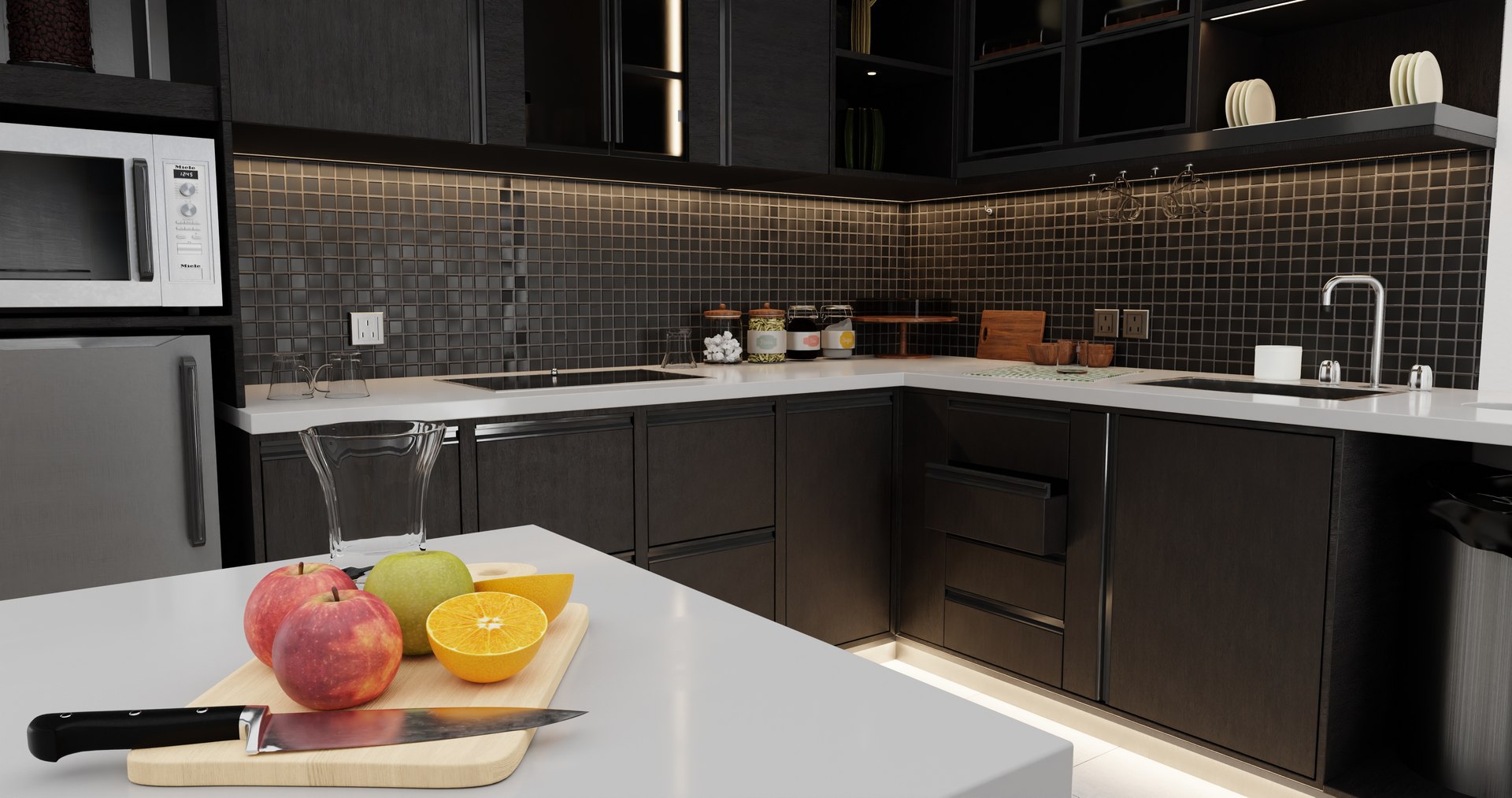 Complete Kitchen Model Model - TurboSquid 1936646