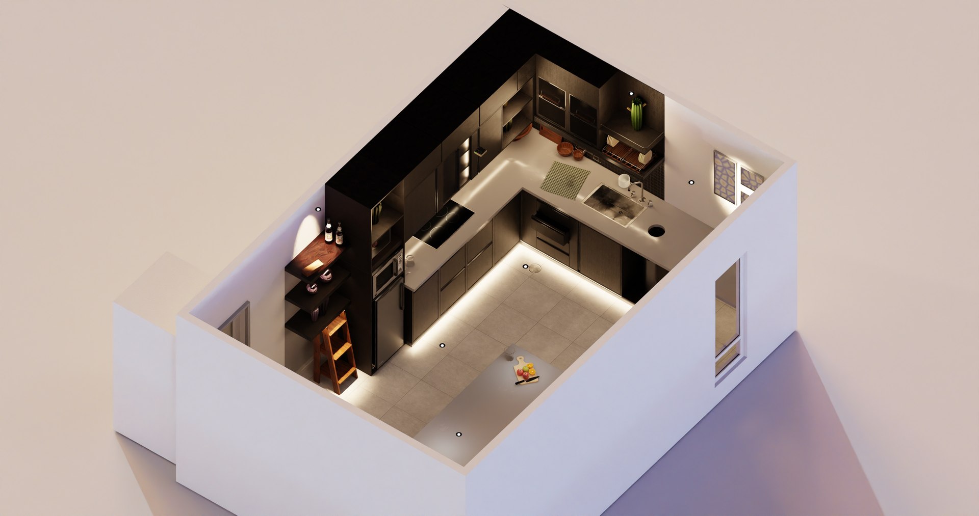 Complete Kitchen Model Model - TurboSquid 1936646