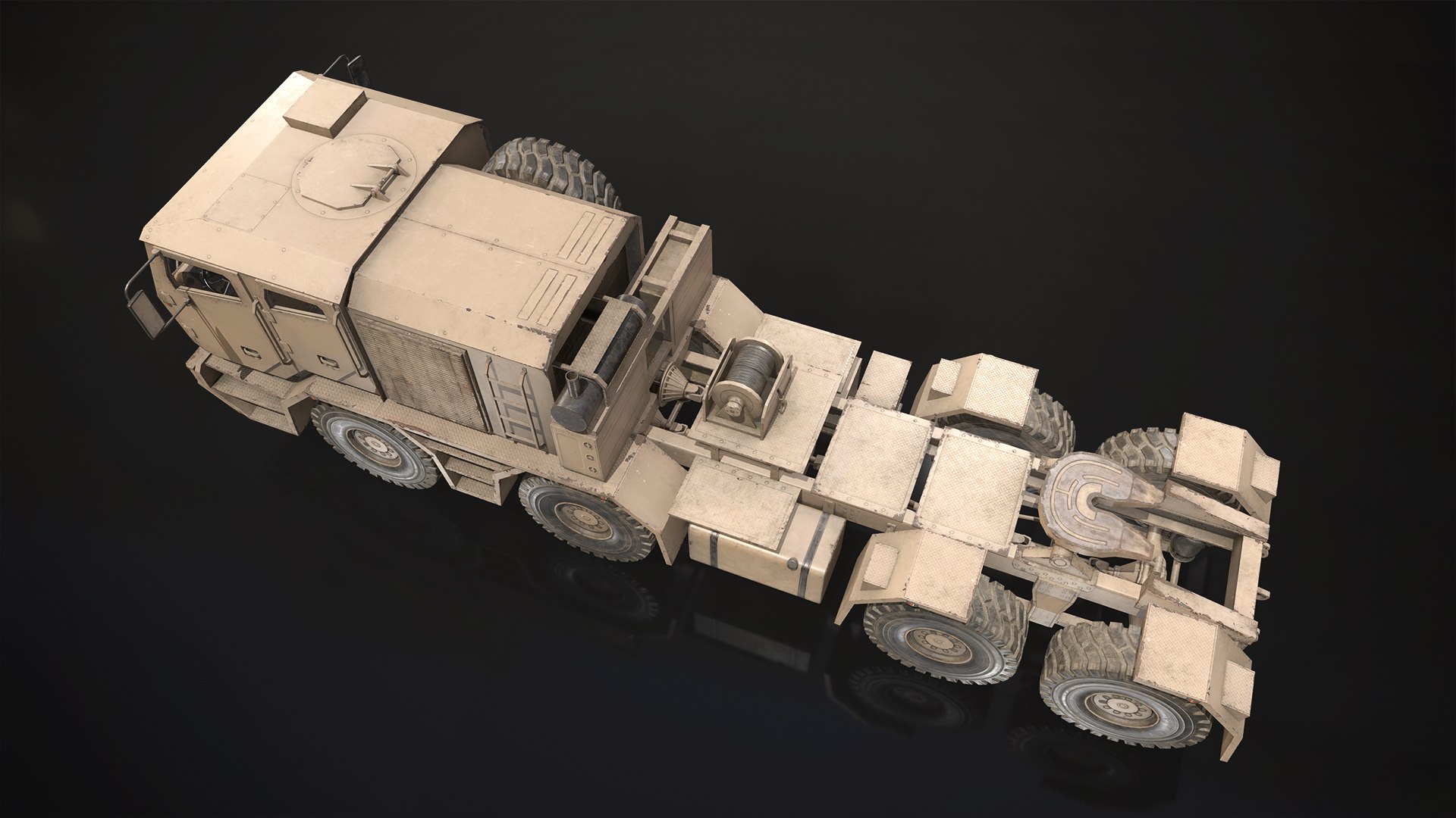 Heavy Military Truck V2 - Tractor 3D Model - TurboSquid 2396287
