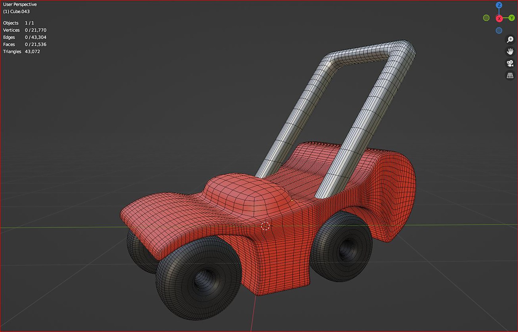 Red Lawn Mower Icon 3D Model - TurboSquid 2066085