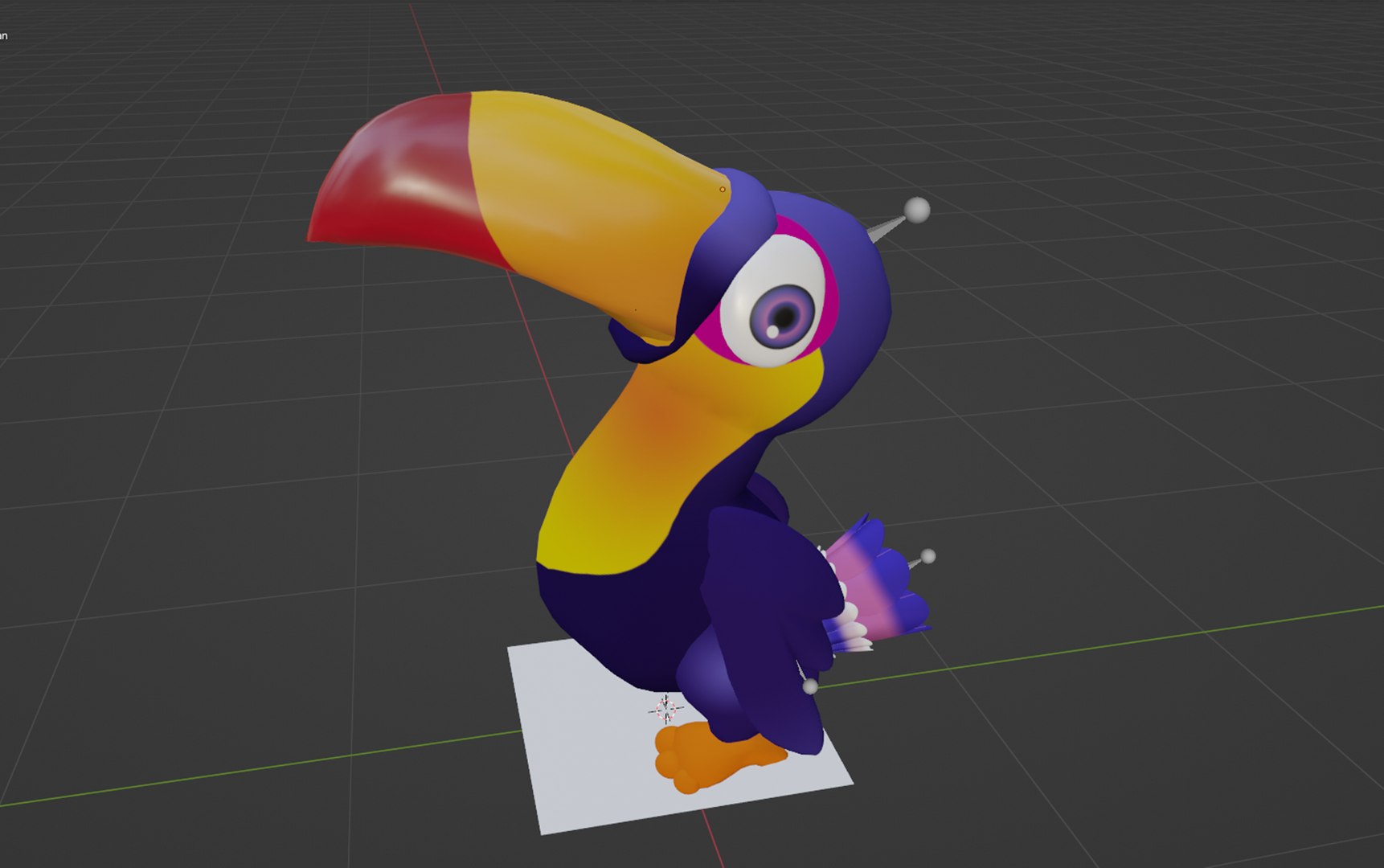 3D Model 3D Animated Toucan Rigged In Blender Bird Cartoon - TurboSquid ...