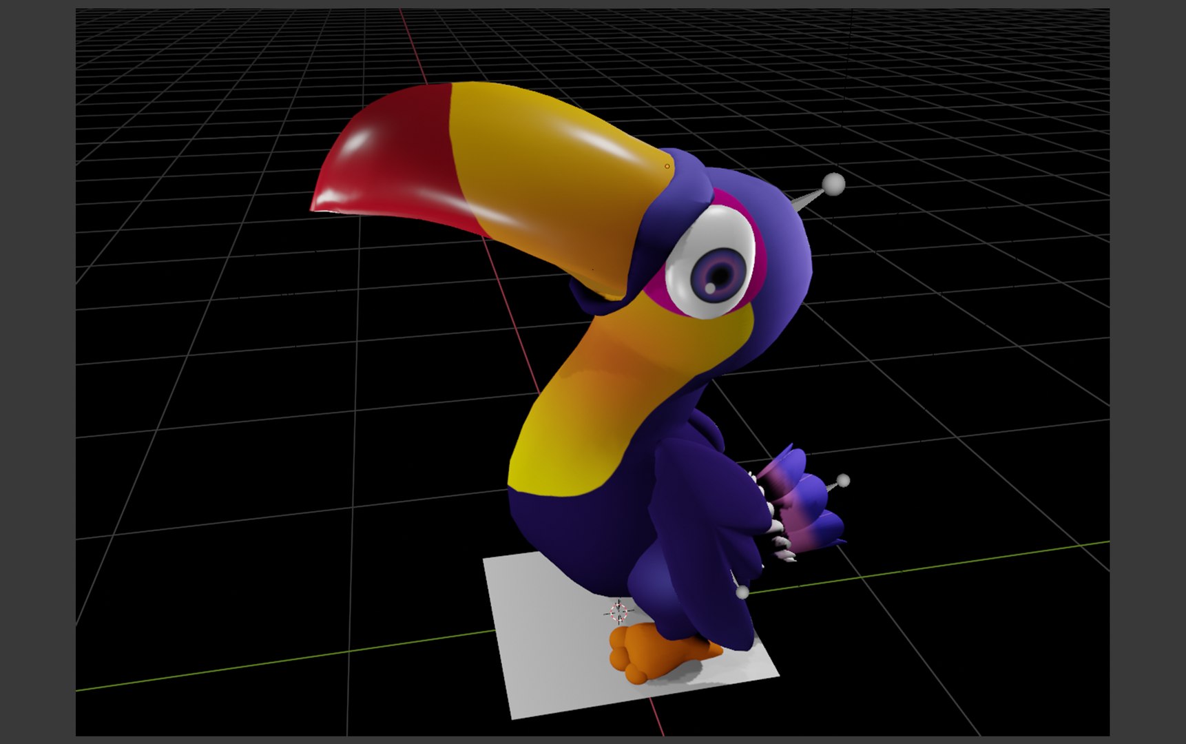 3D Model 3D Animated Toucan Rigged In Blender Bird Cartoon - TurboSquid ...