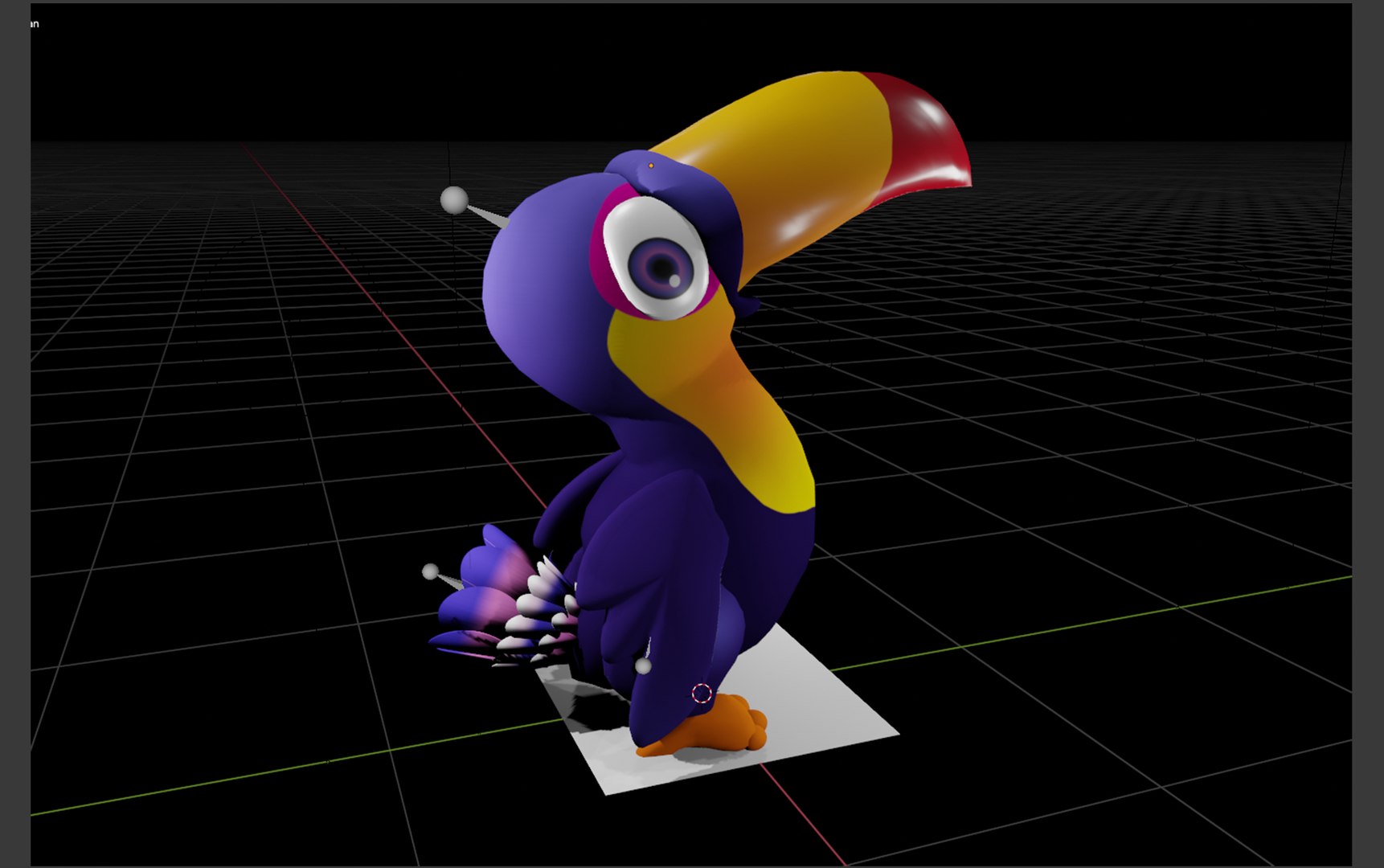 3D Model 3D Animated Toucan Rigged In Blender Bird Cartoon - TurboSquid ...