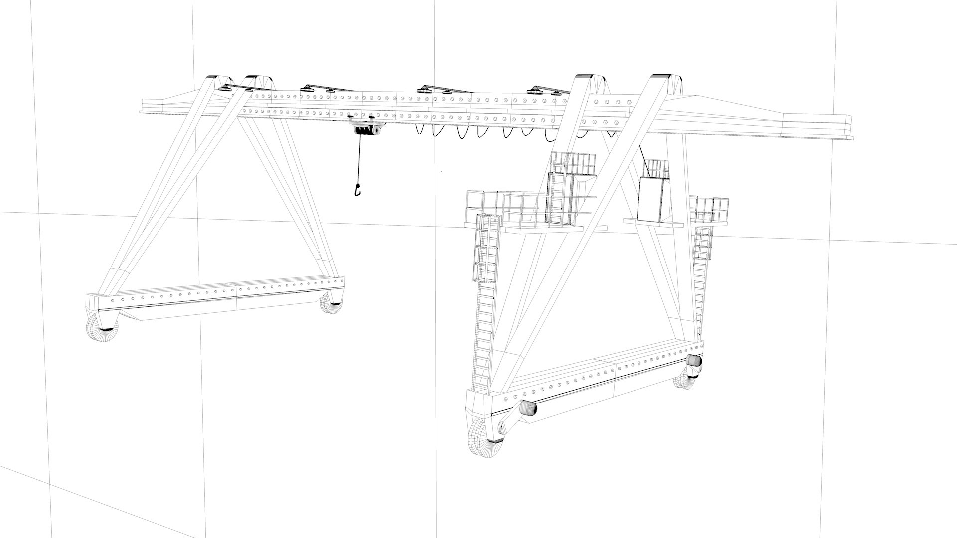 3D 3D Model Gantry Crane Collection - TurboSquid 1747727
