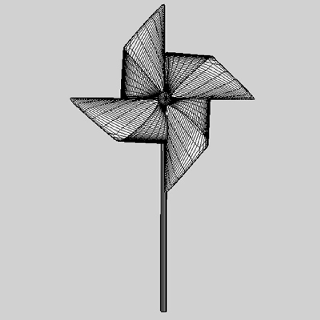 Colorful Pinwheel 3d Model