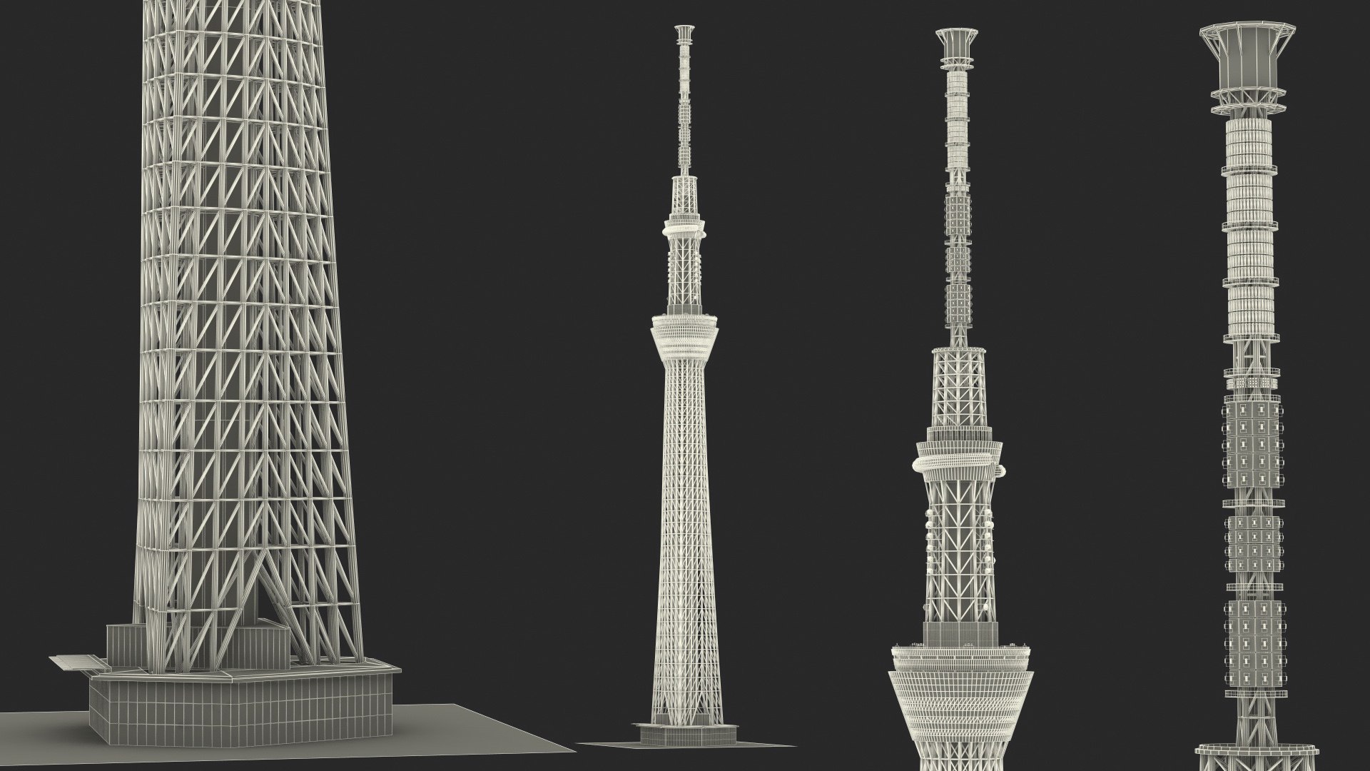 3D model tokyo skytree broadcasting tower - TurboSquid 1493319